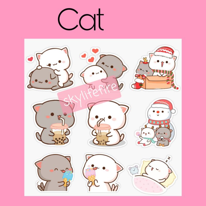 cute cat sticker kucing comel | Shopee Malaysia