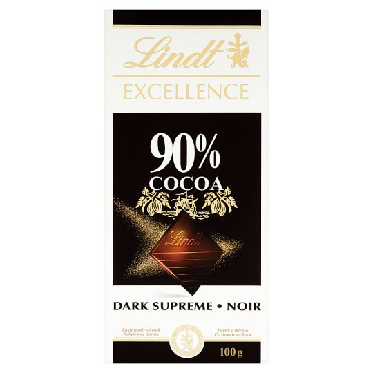 Lindt EXCELLENCE 90% Cocoa Chocolate Bar 100g (Swiss Made) | Shopee ...