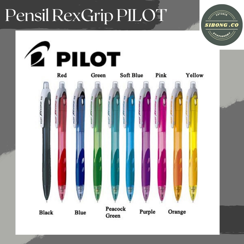 Pilot Rexgrip Mechanical Pencil 0.5mm 0.7mm / PILOT Rexgrip Pensil Mekanikal / PILOT Pensil ...