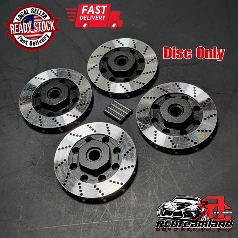 【READY STOCK】1/10 RC drift car Aluminum Brake Disc 4Pcs 12mm Hex ...