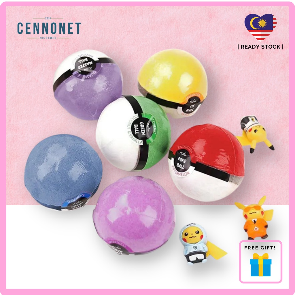 PokeBall Bath Bomb with Toy l Surprise Pikachu Toy Inside l Fizzy Bath ...