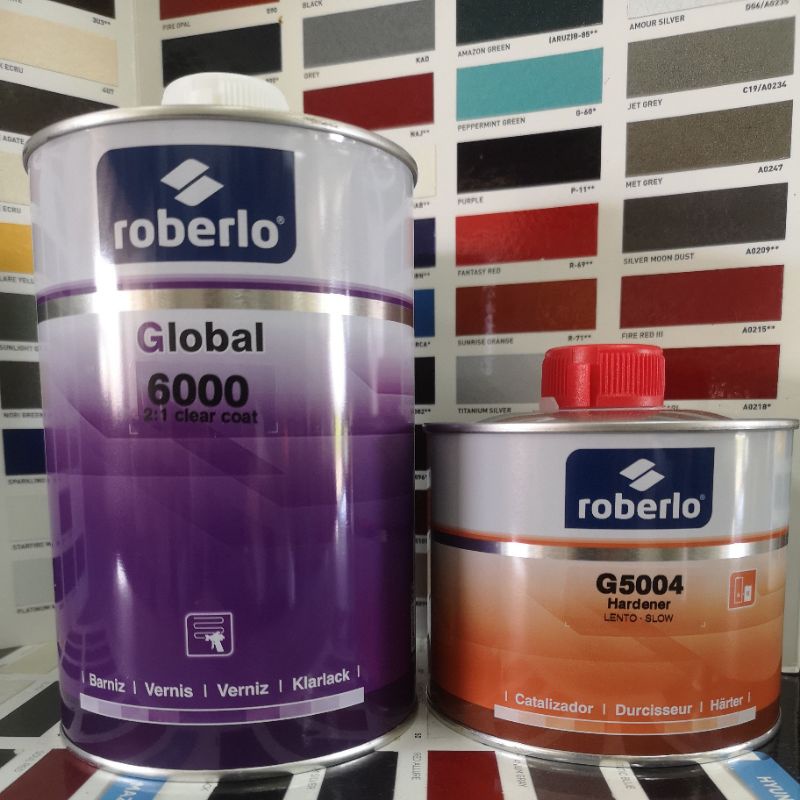ROBERLO 6000 MEDIUM HIGH SOLID 2K CLEAR 1 LITER SET | Shopee Malaysia