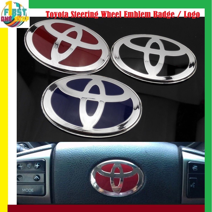 Toyota Steering Wheel Emblem Badge / Logo Lambang Kereta Toyota ...