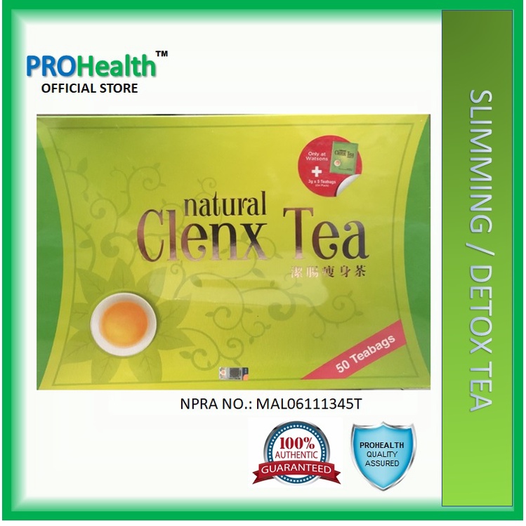 NH Natural Clenx Tea SLIMMING (50 + Free 5 ON PACK Total: 55s) Exp:06/ ...