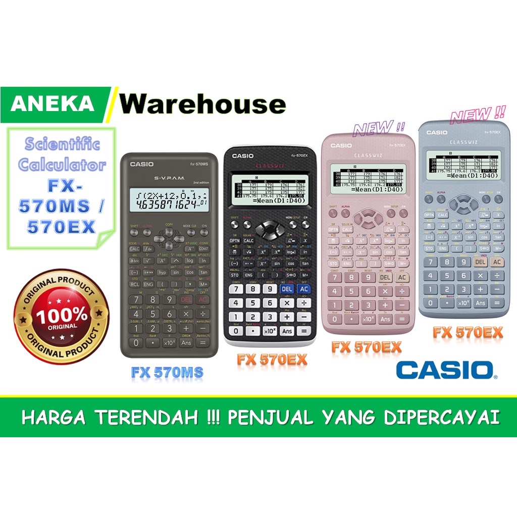 Casio Scientific Calculator FX-570MS 2nd Edition / FX-570EX Classwiz ...
