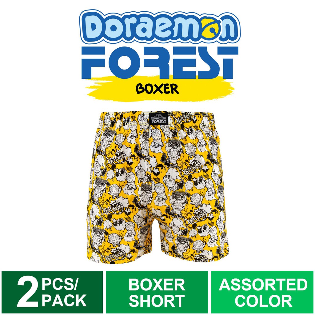 Seluar dalam Forest X Doraemon 100% Cotton Boxers (2 Pieces) - DUD0007X ...