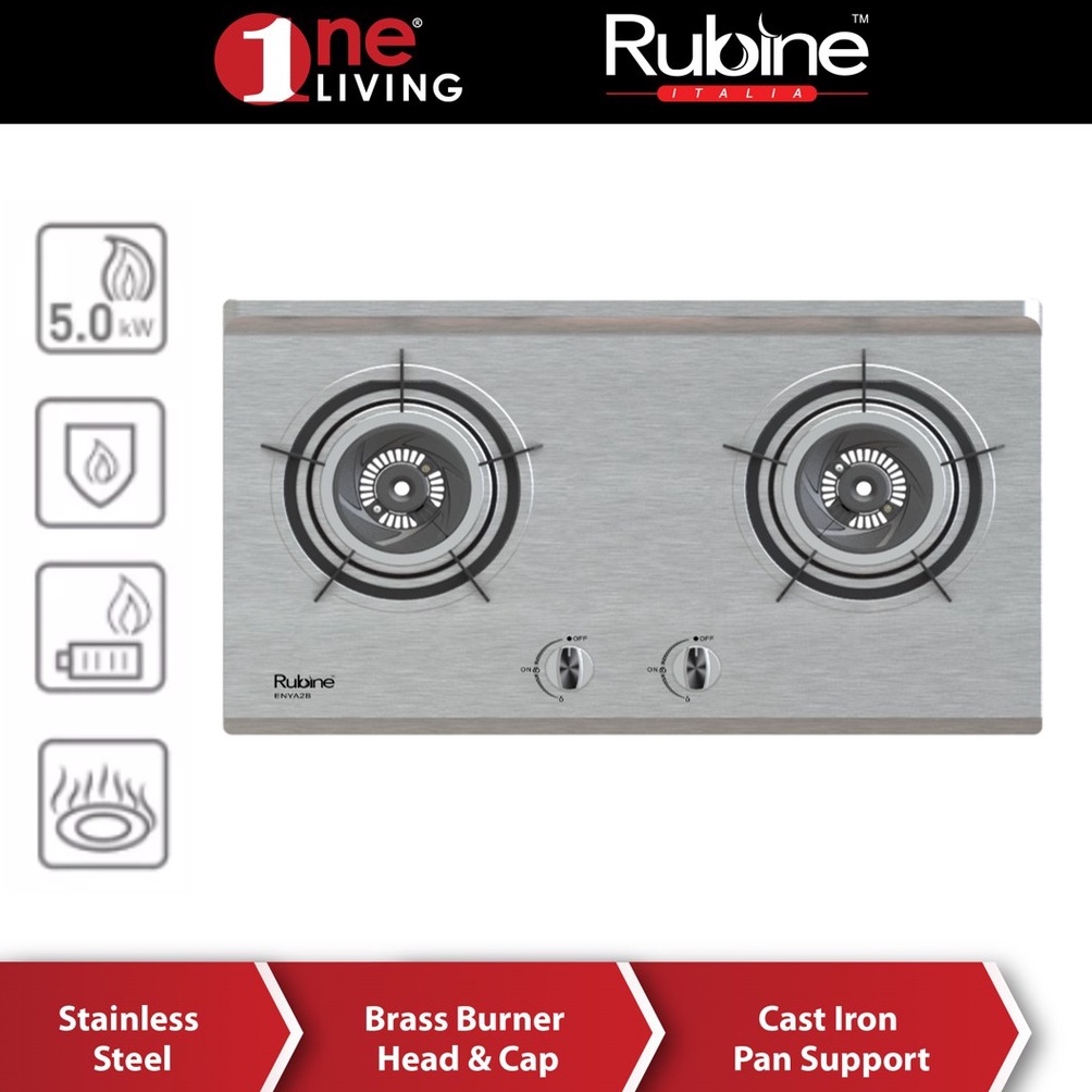 Rubine Cooker Hob/Gas Stove RGH-ENYA 2B-SS (Enya) | Shopee Malaysia