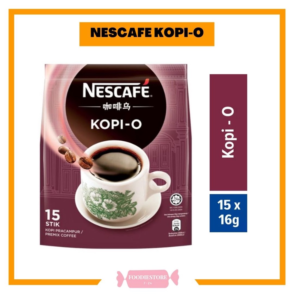 NESCAFE Kopi O (16g x 15s) Black Strong And Rich | Shopee Malaysia