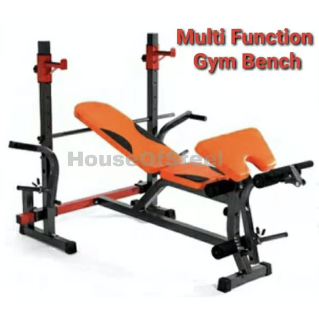 Fitness Gym Multi Purpose Bench [With Biceps Supports] Multi Function ...