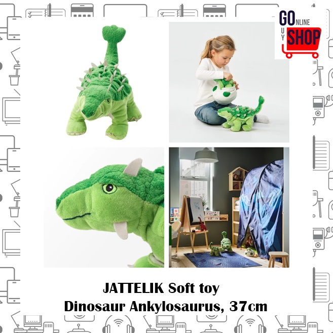 JATTELIK Soft toy Dinosaur Ankylosaurus, 37cm | Shopee Malaysia JATTELIK Soft toy Dinosaur Ankylosaurus, 37cm | Shopee Malaysia