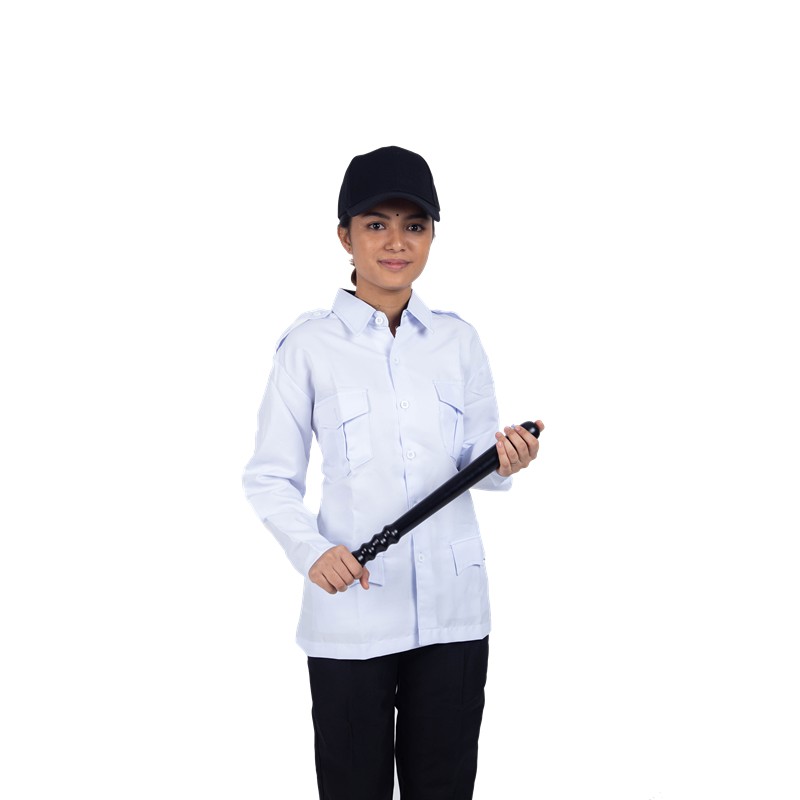 Bush Jacket T Poly White Security Guard Uniform Seragam Pengawal ...