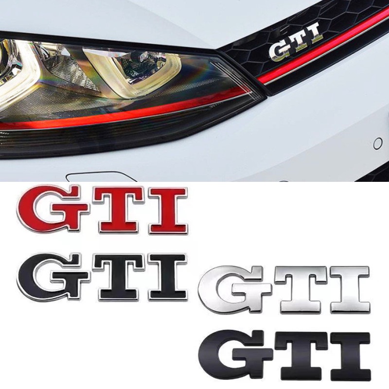 3D Metal Car GTI Logo Car Rear Trunk Stickers Emblem Badge Decals for ...