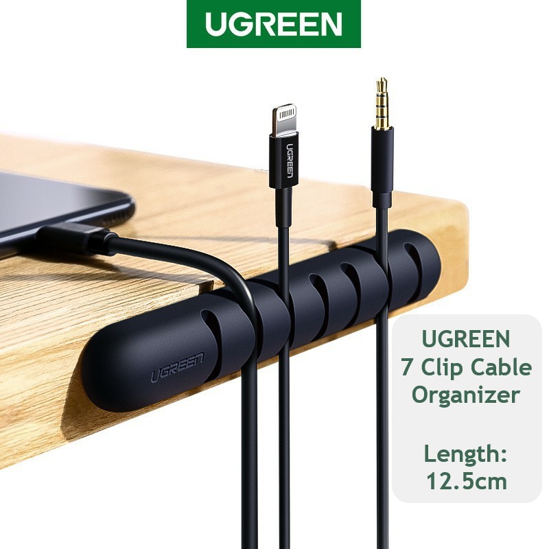 🇲🇾 UGREEN 7 Clips USB Cable Management Organizer Holder Silicone for ...