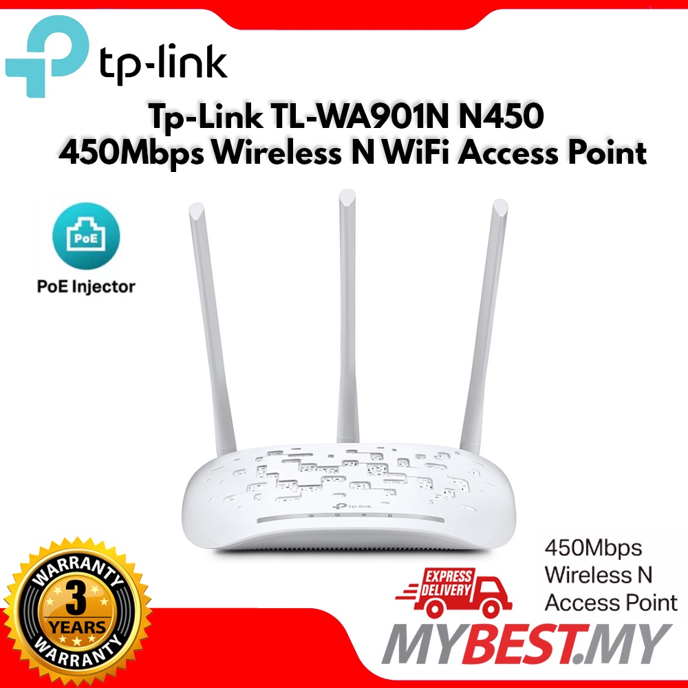 Tp-Link TL-WA901N N450 450Mbps Wireless N WiFi Access Point | Shopee ...