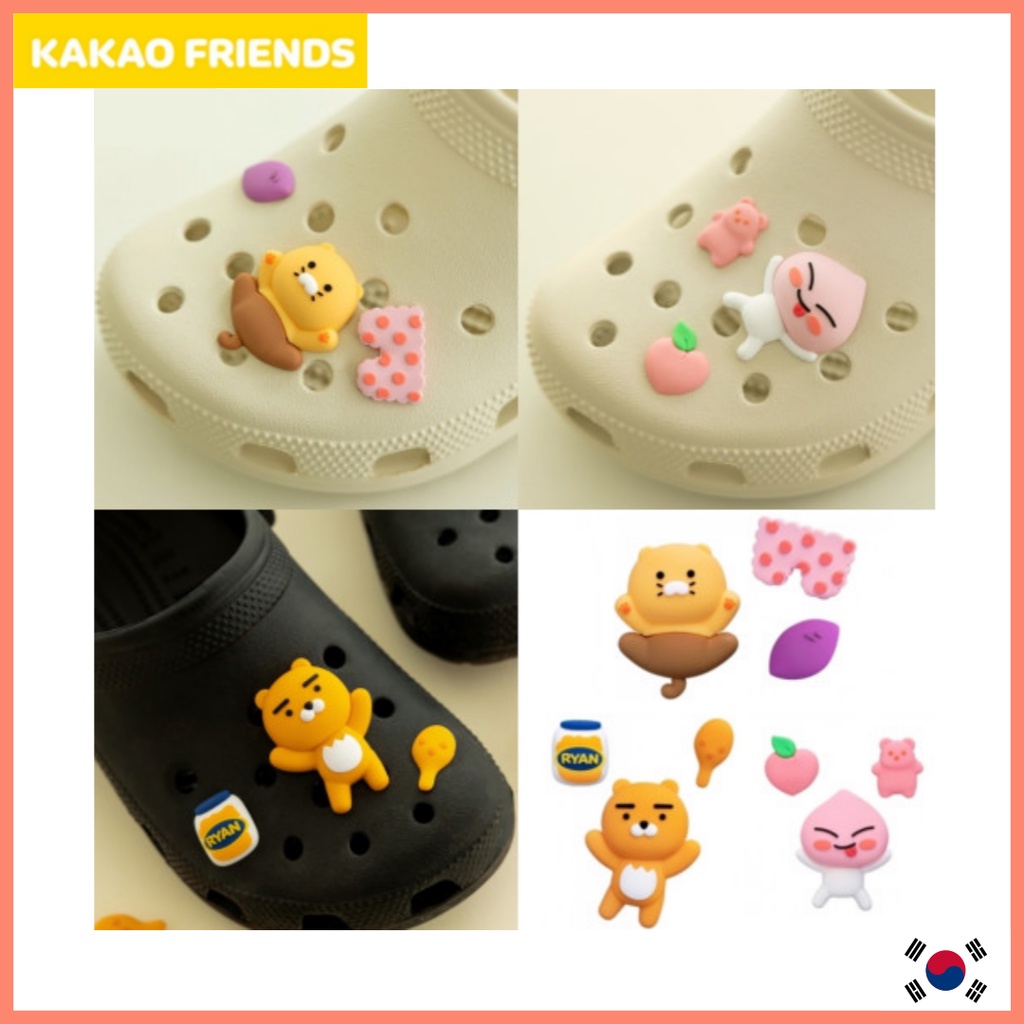 Restock [KAKAO FRIENDS] SILICONE CHARM SET ryan apeach choonsik | Shopee Malaysia