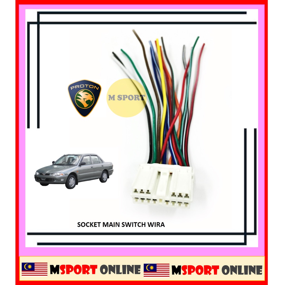 Proton Wira Perdana V6 Power Window Switch Main Right Socket Connector ...