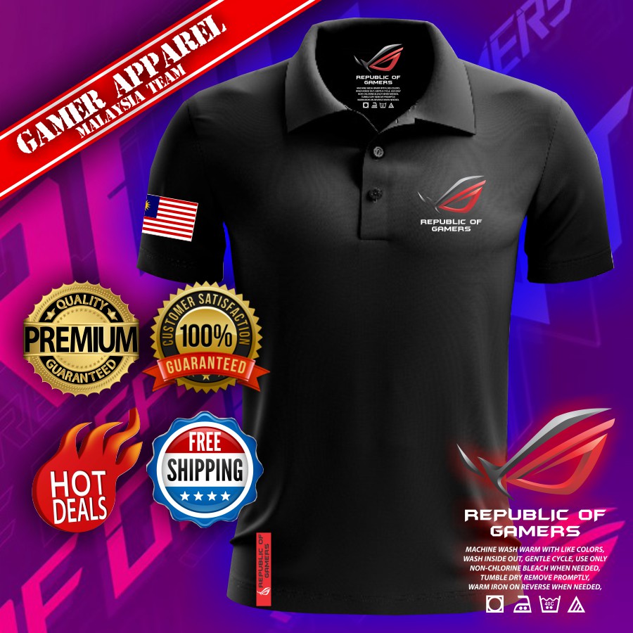 Polo Asus ROG Gamer PC Malaysia Team Apparel Super Premium Available ...