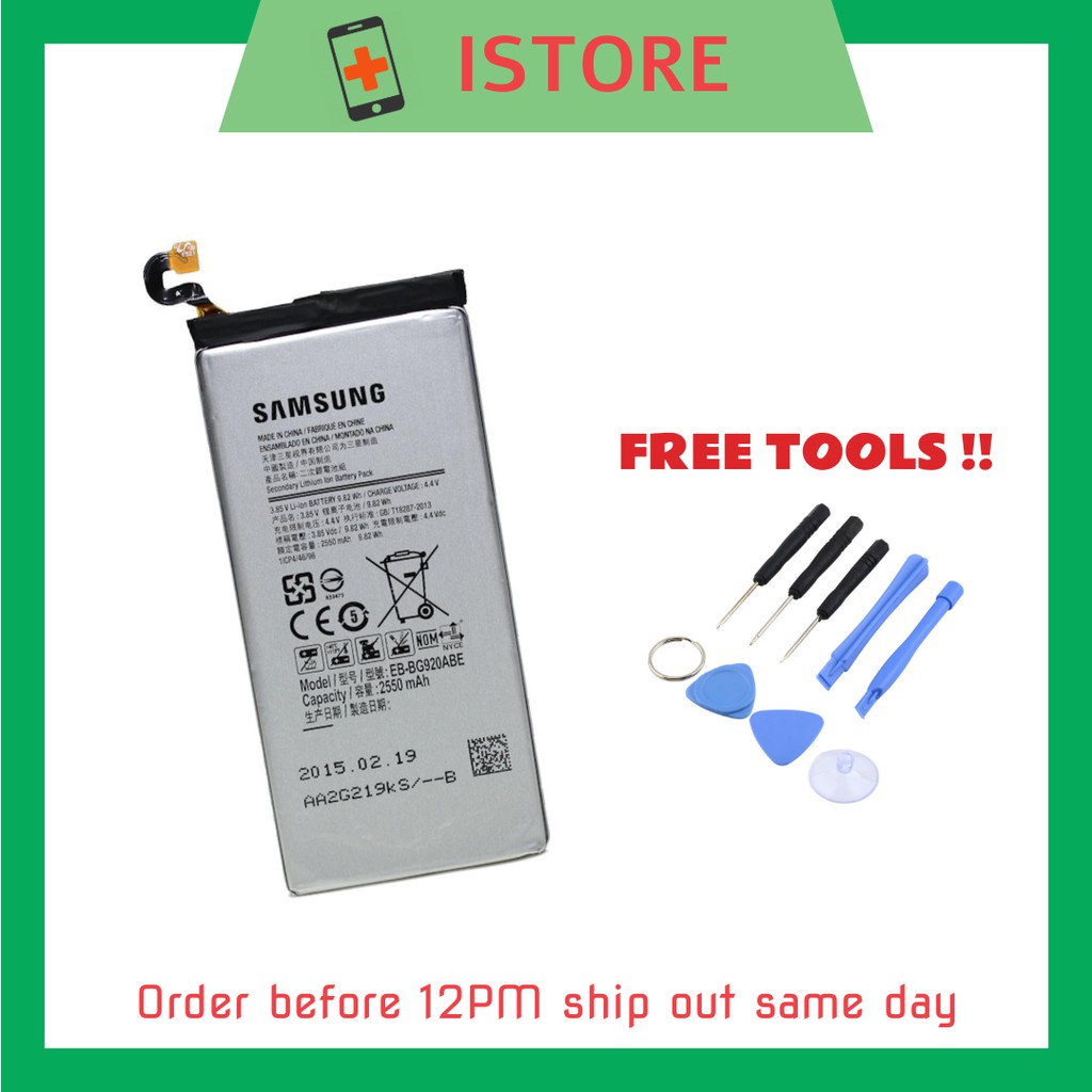 Samsung Galaxy S6 G920F EB-BG920ABE 2550mAh Battery | Shopee Malaysia