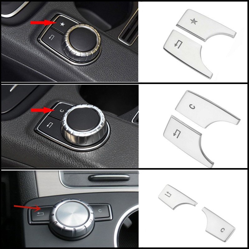 Car Console Multimedia Knob Switch Button Cover Sticker Trim Fit For ...