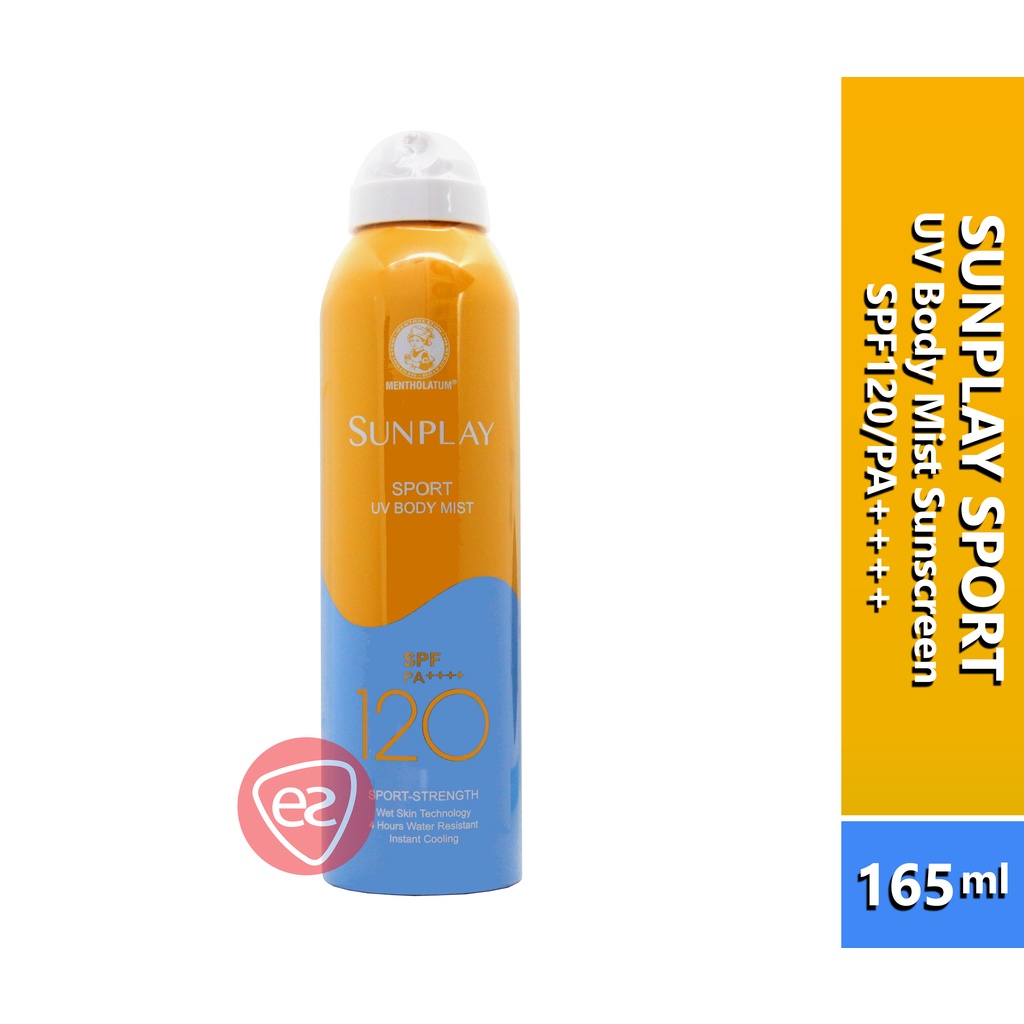 Sunplay Sport 120 Sunscreen SPF50+ PA+++ For Face & Body ( UV Body Mist 165ml / Cream 80g / 30g ...