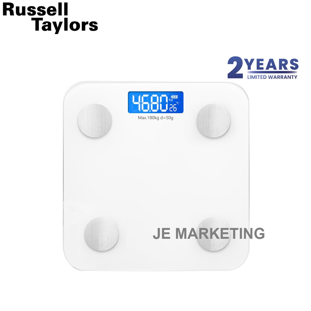 RUSSELL TAYLORS BLUETOOTH BODY FAT WEIGHING SCALE BWS-10 | Shopee Malaysia