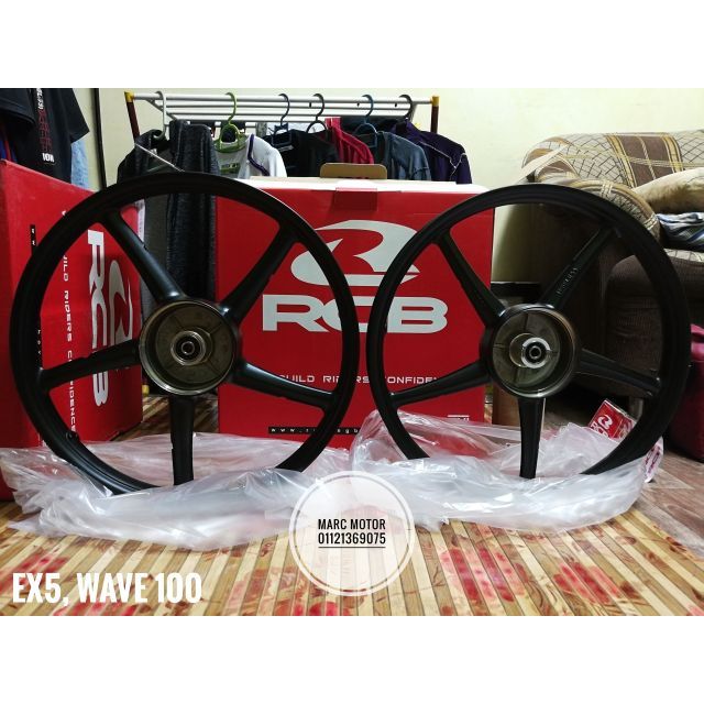 SPORT RIM RCB SP522 WAVE 100 / HONDA W100 / EX5 DREAM SIZE 1.40 / 1.40 ORIGINAL RACING BOY ...
