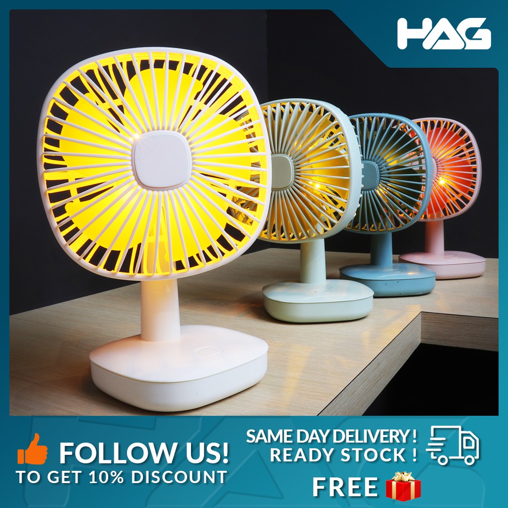 HAG TF301 YASE Mini Table Fan Rechargeable Oscillating 90° Tilt Angle ...