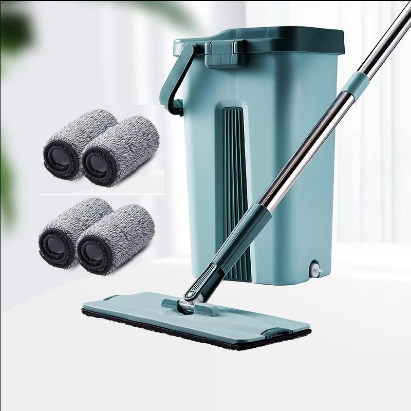 READY STOCK ️New Slim Scratch Mop Self-Wash And Squeeze Dry Flat Mop ...