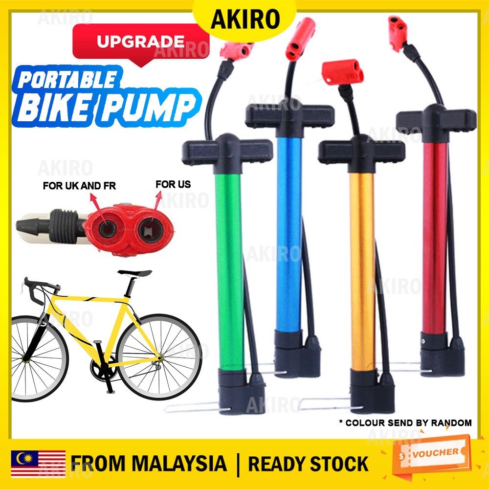 AKIRO Dual Head Basikal Pam Bicycle Pump Tayar Basikal Road MTB Hand ...