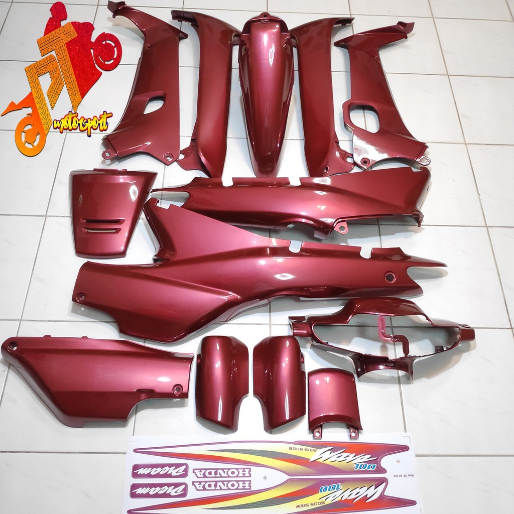 Honda Wave 100 Cover Set Black/Grey/Blue/Maroon Yellow Silver Bmc Blue ...