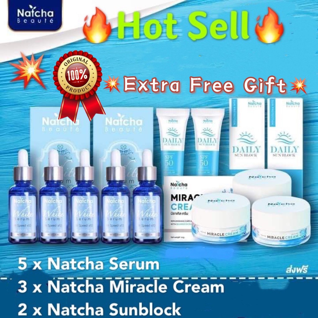 🔥HOT NEW100%Original THAILAND💥 Natcha White Serum X5 Natcha Miracle ...