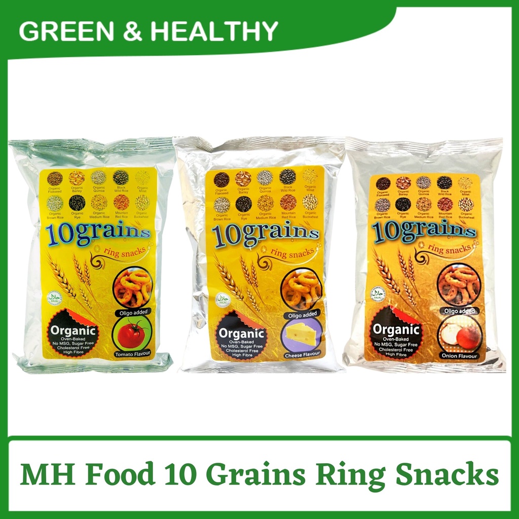 MH Food 10 Grains Ring Snacks (Cheese, Onion, Tomato) - 50g | Shopee ...