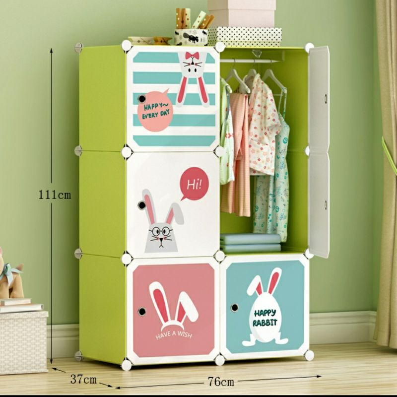 [EL] Sarawak New Ready Stock DIY Cabinet 6 Cube Boxes Wardrobe Storage ...