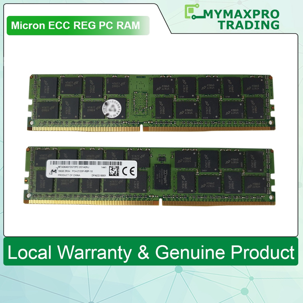 【READY STOCK】Micron ECC REG PC RAM 16GB / DDR3 / DDR4 / 12800Mhz ...