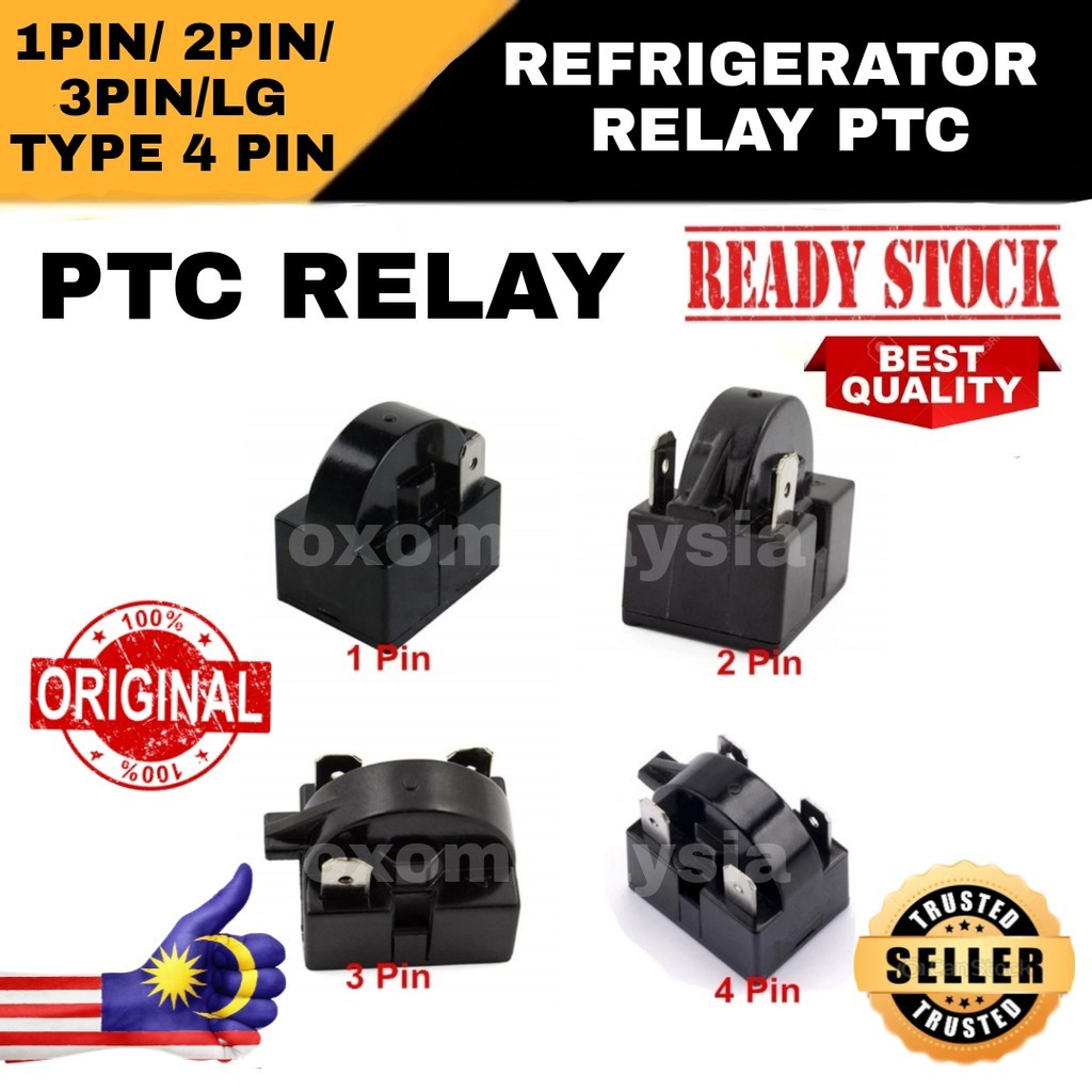 REFRIGERATOR RELAY PTC 1 PIN / 2 PIN / 3 PIN / LG TYPE 4 PIN | Shopee ...