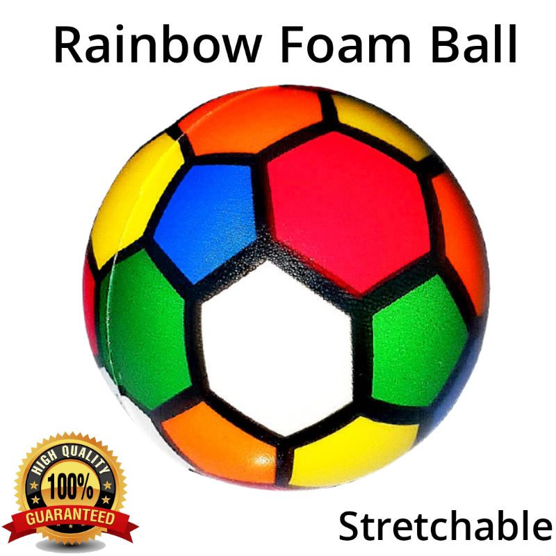 Rainbow Foam Ball / Stretchable Foam Ball / Hand Stretching Ball🔥READY ...