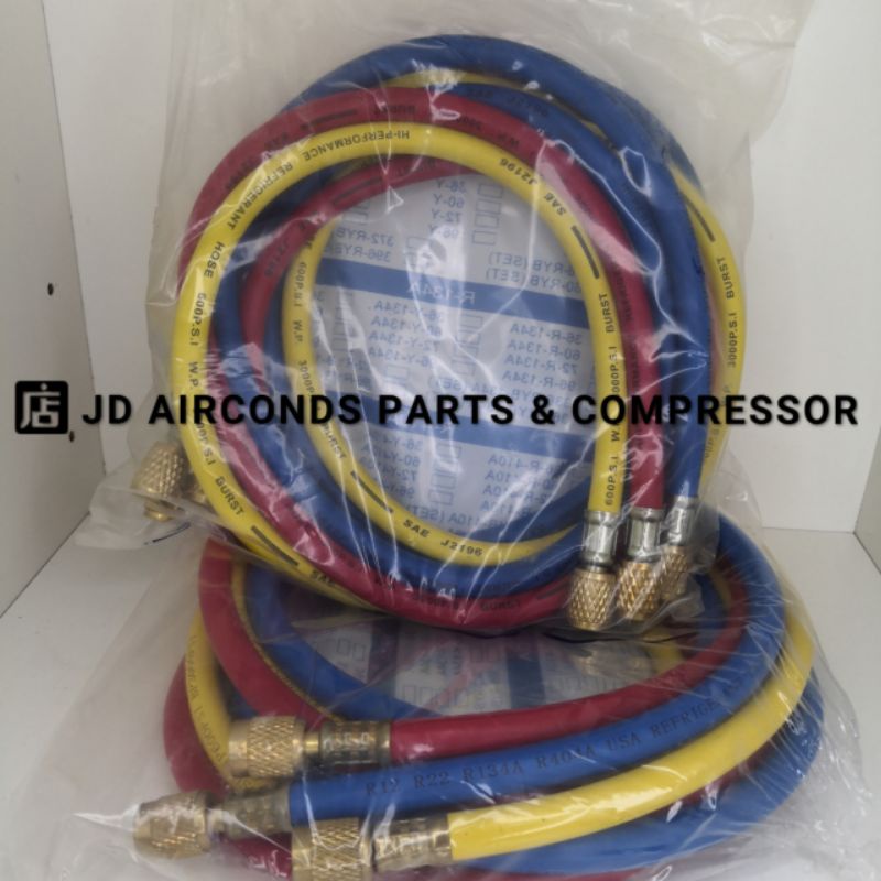 Charging Hose Set R410 Air Cond Refrigerant Manifold Gauge Hose GAS ...