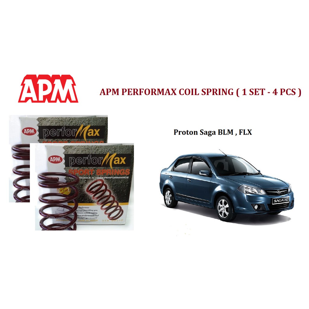 Proton Saga BLM, FLX APM Performax Sport Coil Spring Suspension Set ...
