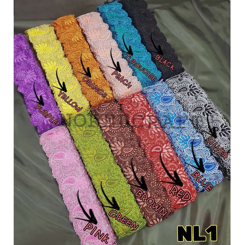 [NL1]1 METER CHEMICAL FLOWER LACE / RENDA BUNGA/ BORDER LACE/ RENDA ...