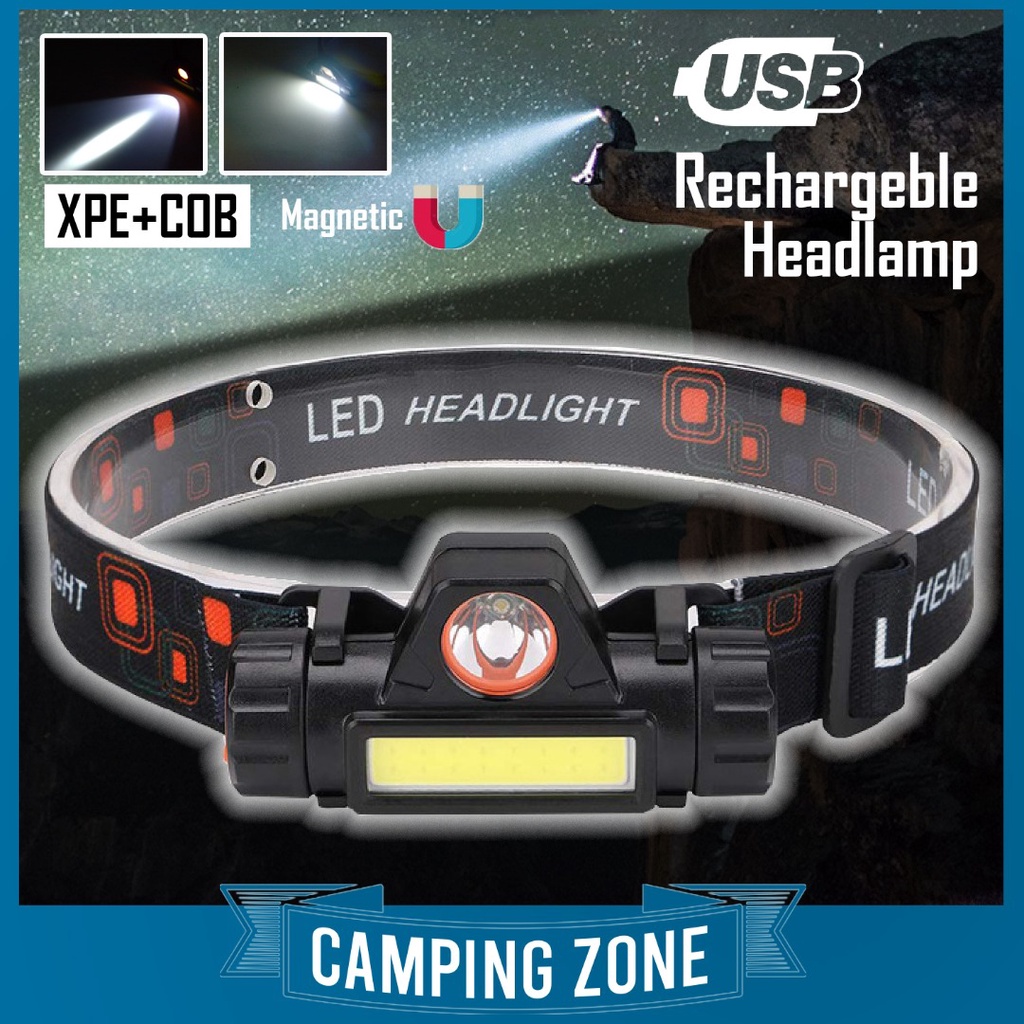 RECHARGEABLE HEAD LAMP MULTI FUNCTIONAL POWERFUL WATERPROOF LED ...