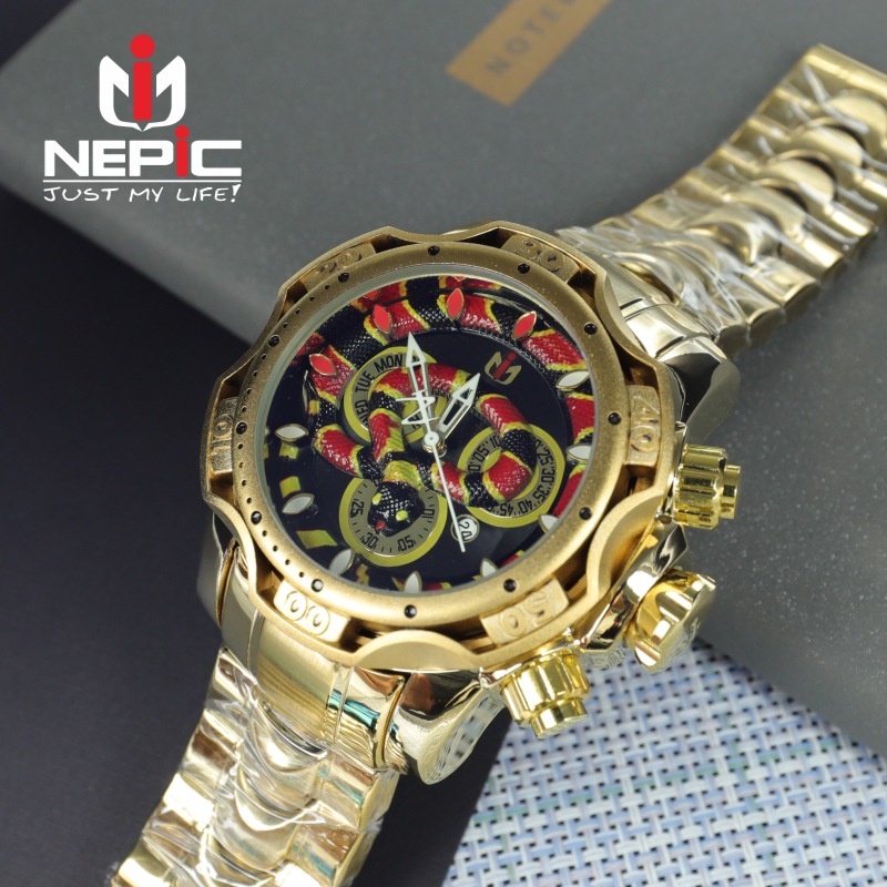 NEPIC Men's Watch INVICTA Popular Large Dial Sports Quartz 555 | Shopee ...