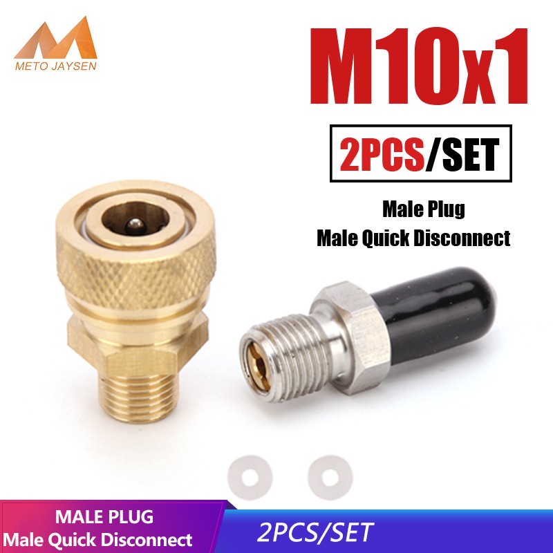 8MM M10x1 1/8NPT 1/8BSPP Male Plug with Valve PCP Stainless Steel Quick ...