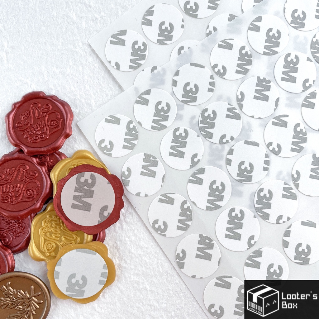 Double Sided Tape Round Sticker Backing for Premade Faux Wax Seal Stamp ...