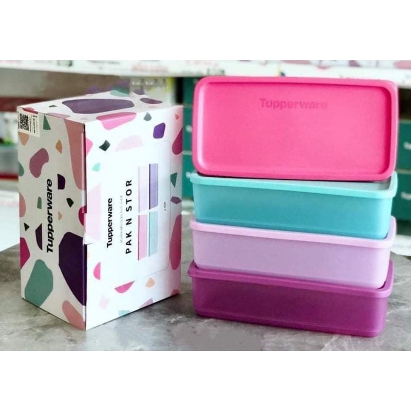 Pak N STOR COOL STORAGE SET - 4 BOXES X 1.4 Liters from tupperware ...