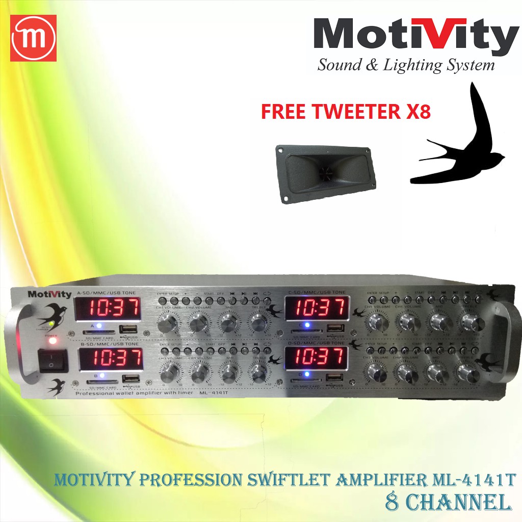 Motivity Swiftlet Amplifier Professional Wave System for Farming- 8 ...