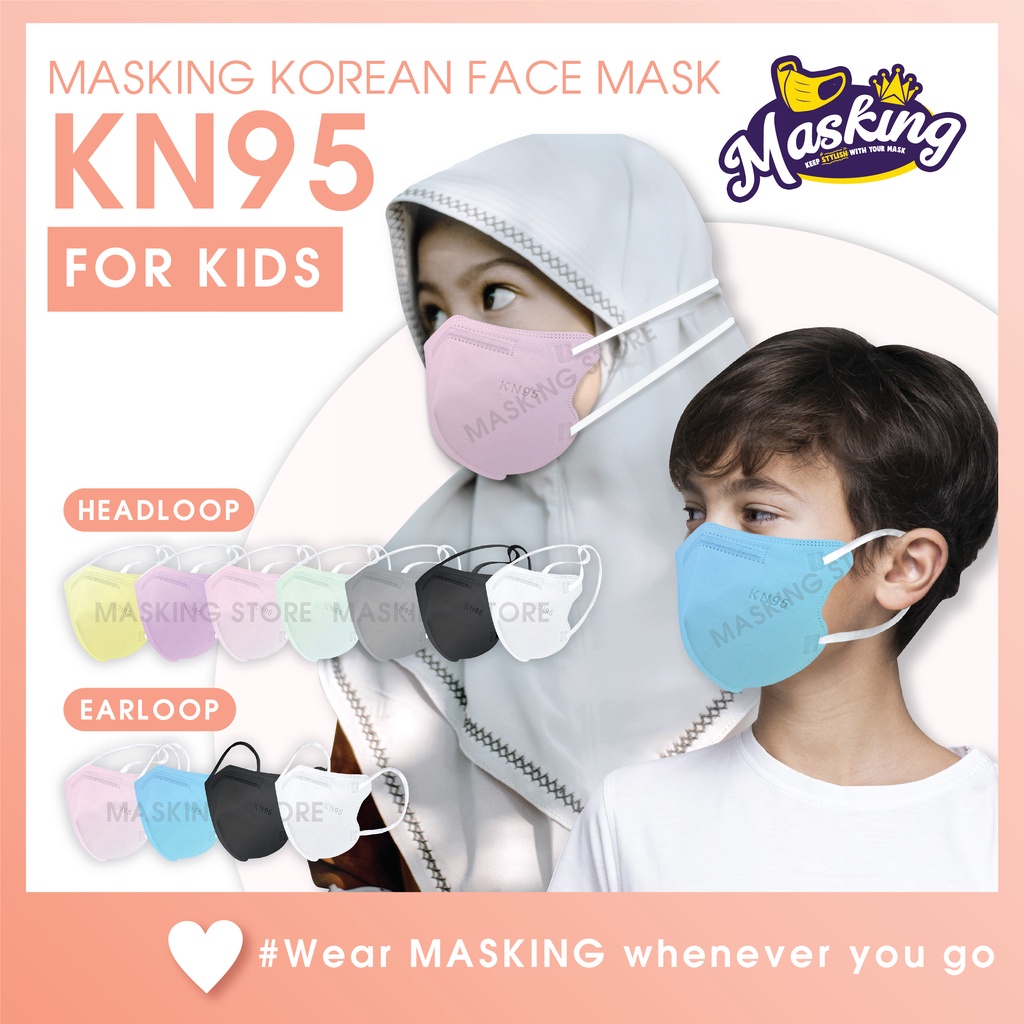 【Kids Mask Duckbill Mask KN95 Headloop Earloop】 Kids Mask/ Mask Budak ...