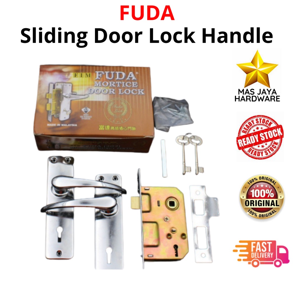 Fuda Mortice Door Lock 2-Level Mortise Grill Door 2 Lever / Kunci Pintu ...