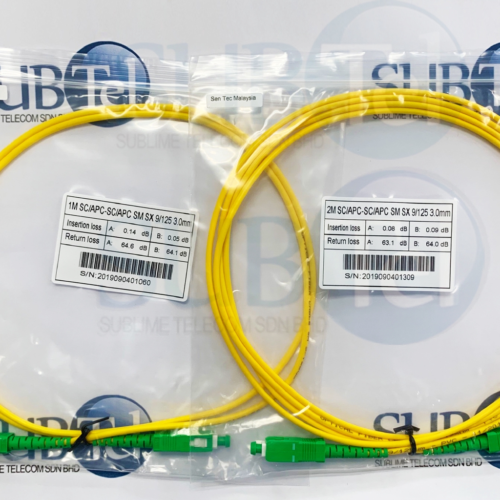 SC-SC APC Connector Simplex Single Mode Optical Fiber Patch Cord Cable ...
