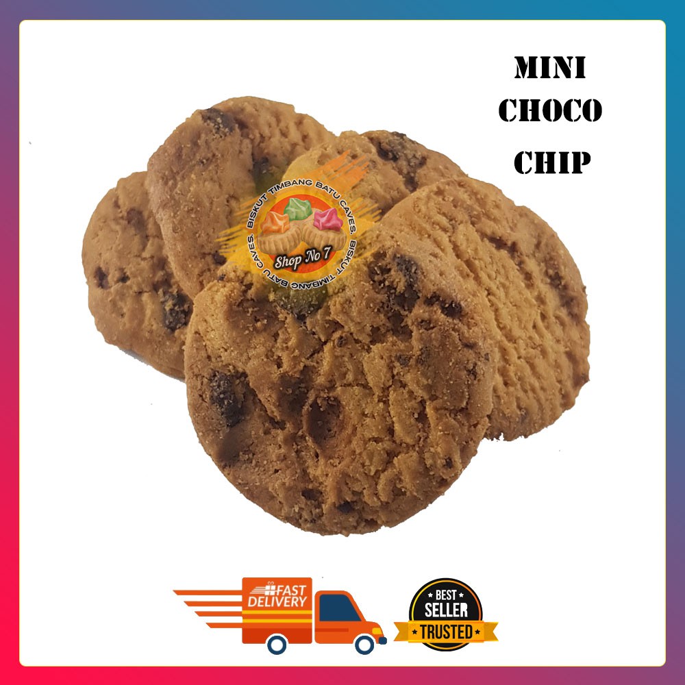 (BISKUT TIMBANG MURAH) MINI CHOCO CHIP COOKIES 200G/300G/500G/1KG ...