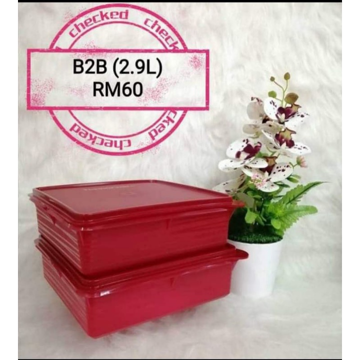 Bekas Simpan Kek/Cupcakes/Puding Tupperware (B2B Snack Stor) | Shopee ...